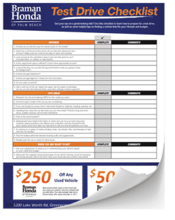Test Drive Checklist Greenacres FL | Braman Honda of Palm Beach