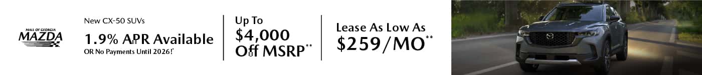150 New Mazda Cars, SUVs in Stock | Mall of Georgia Mazda
