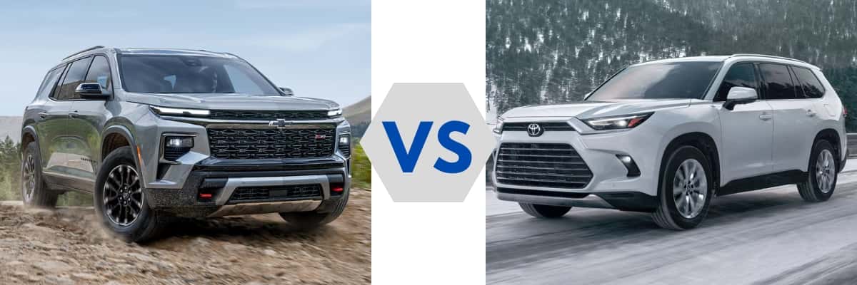 2025 Chevrolet Traverse Vs 2025 Toyota Grand Highlander Images