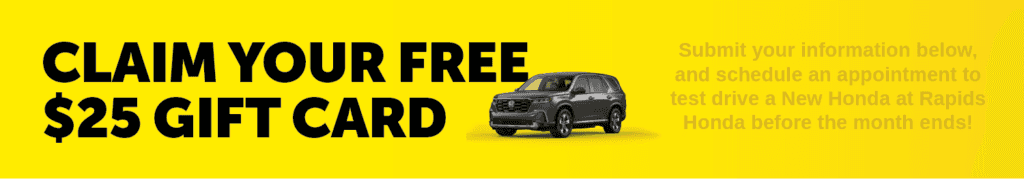 $25 Test Drive | Rapids Honda