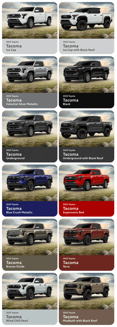2024 Toyota Tacoma Color Chart Pdf Printable - Infoupdate.org